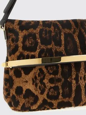 TOD'S Leopard Print Shoulder Bag - Brown