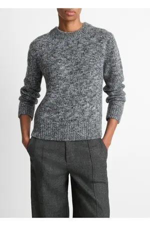 Vince Marled Crew Neck Sweater - Grey