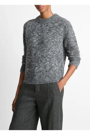 Vince Marled Crew Neck Sweater - Grey