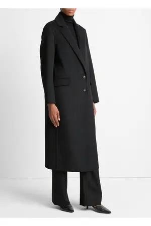 Vince Wool-cashmere Blend Single-breasted Coat - Black