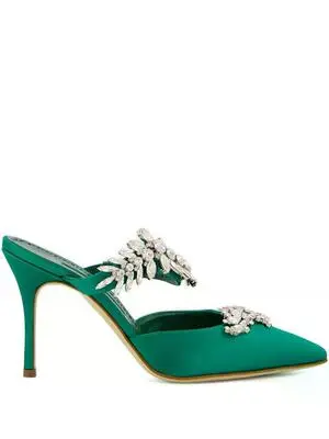 Manolo Blahnik Green Strappy Heels