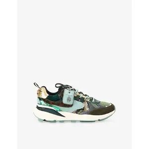 Kurt Geiger Runner Leather And Mesh Trainers