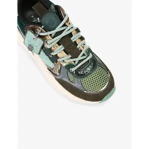 Kurt Geiger Runner Leather And Mesh Trainers