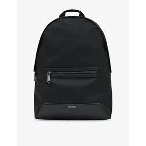 REISS Allen Front-pocket Woven Backpack - Black