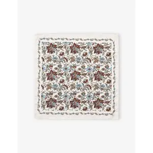 Eton Floral-print Silk Pocket Square 1 Size Beige