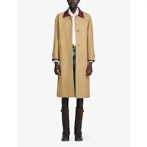 Sandro Leather-collar Cotton Coat