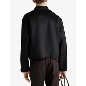 Prada Logo-embellished Wool And Cashmere Blouson Jacket
