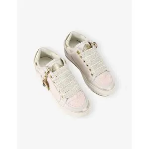 Kurt Geiger Southbank Metallic Leather Trainers - White/oth