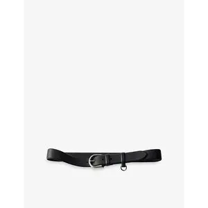 Prada Curve-buckle Leather Belt - Black