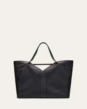 Saint Laurent Giant Y Grainy Leather Tote Bag - Black