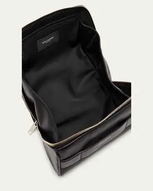 Saint Laurent Small Cube Trousse Leather Toiletry Case