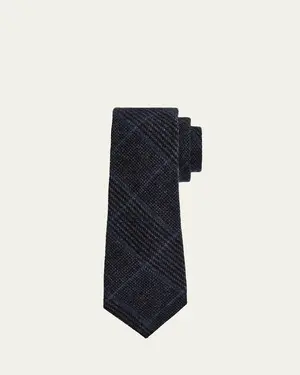 Ralph Lauren Wool, Silk, And Cashmere Glen Plaid Neck Tie Mgnrl