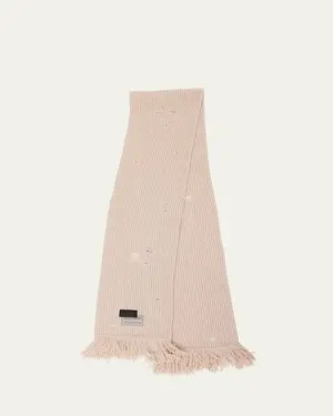 MAISON MARGIELA Wool-blend Scarf - Beige Melange