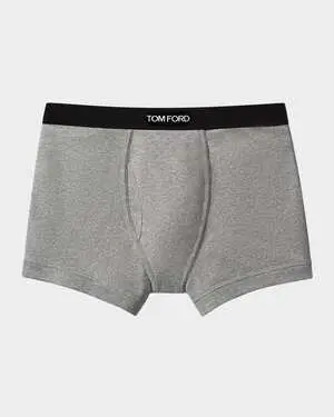TOM FORD Logo-trim Boxer Briefs Gray