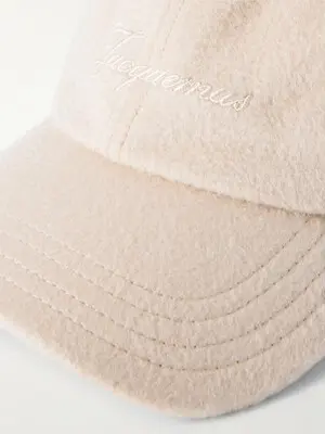 Jacquemus Embroidered Wool Baseball Cap - Neutrals