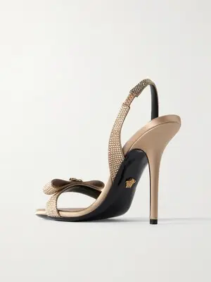 Versace Opera Embellished Slingback Sandals