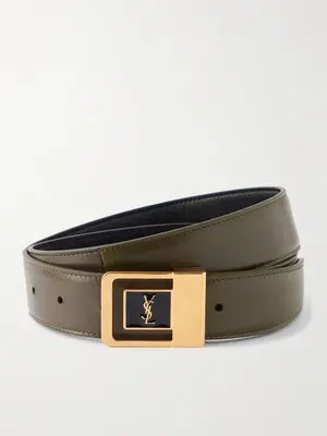 Saint Laurent Leather Belt - Green