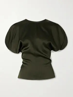 Victoria Beckham Draped Satin Blouse