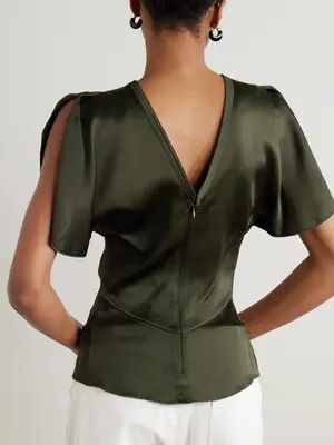 Victoria Beckham Draped Satin Blouse