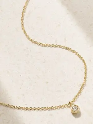 STONE AND STRAND Essential Diamond Pendant Necklace - Gold