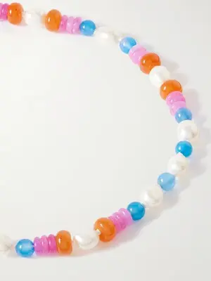 GOHAR WORLD Turkish Delight Stone And Pearl Necklace - Multi
