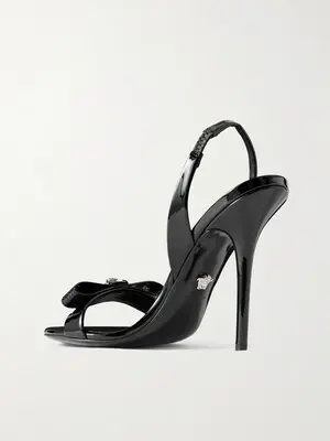 Versace Opera Embellished Patent-leather Slingback Sandals