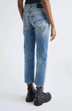 R13 Straight Leg Boyfriend Jeans