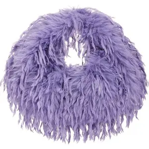 Naked Wardrobe Micro Mini Faux Feather Handbag - Lavender