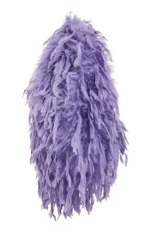 Naked Wardrobe Micro Mini Faux Feather Handbag - Lavender