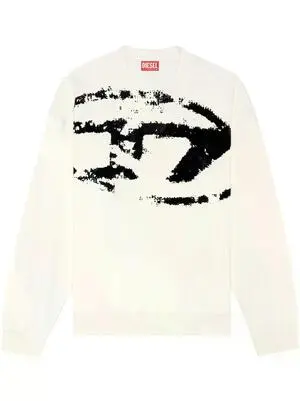 DIESEL® S-boxt-n5 Cotton Sweatshirt - White