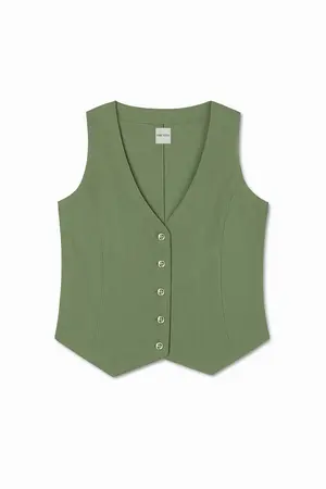 VIR VITA Violette Vest - Sage