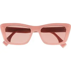 Fendi Lettering Cat Eye Sunglasses - Red/other /bordeaux
