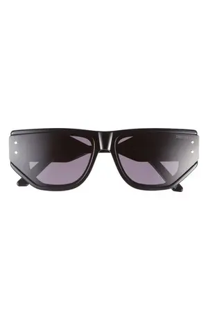 Dior Oversized Cat-eye Sunglasses - Shiny Black /smoke