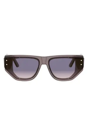 Dior Oversized Cat-eye Sunglasses - Shiny Dark Brown/violet