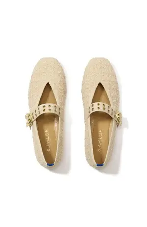 Rothy's The Max Buckle Mary Janes - Pearl Bouclé