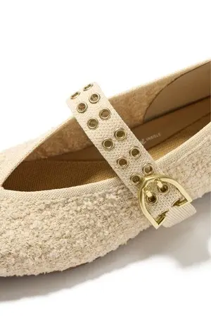 Rothy's The Max Buckle Mary Janes - Pearl Bouclé