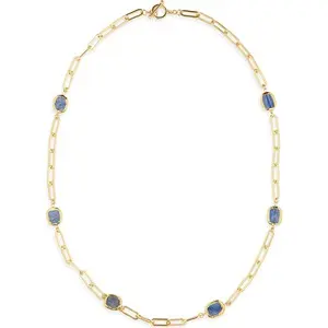 KARINE SULTAN Kyanite Station Necklace - Gold