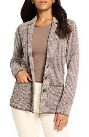 NIC+ZOE Pixel Knit Cotton-blend Blazer
