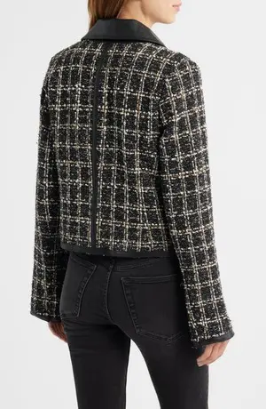 Rag & Bone Eloise Faux Leather-trimmed Tweed Jacket