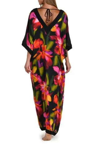 SUNSHINE 79 Floressence Cover-up Caftan - Black Multi