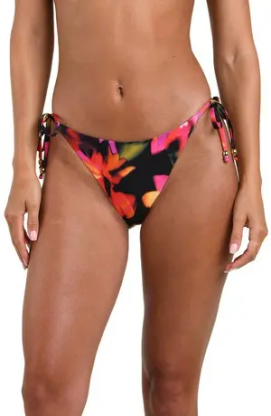 SUNSHINE 79 Floressence Side Tie Bikini Bottom - Black Multi