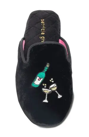 PATRICIA GREEN Champagne Embroidered Slipper