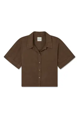 VIR VITA Anais Linen Shirt - Chesnut