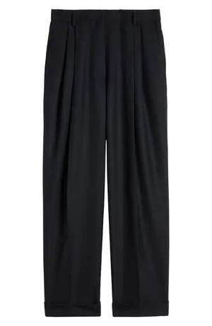 Dries Van Noten Partan Pleated Wool-blend Pants