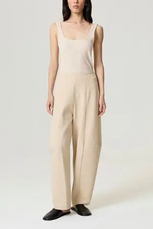 NOCTURNE Cord Detailed Trousers - Ivory