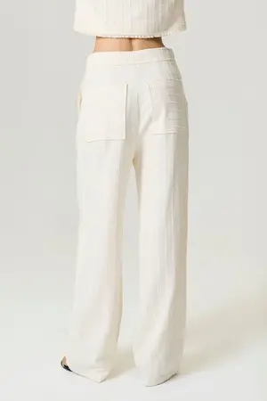NOCTURNE Ruffle Trim Detailed Trousers