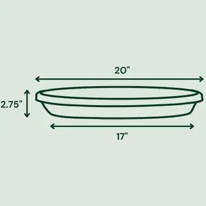 BLOEM Terra 20 Inch Resin Saucer