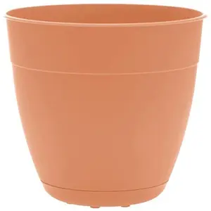 BLOEM 12 Inch Dayton Planter With Saucer Tray - Orange