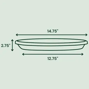 BLOEM Terra 14.75 Inch Resin Saucer