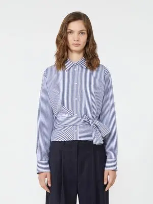 Max Mara Draped Cotton Shirt